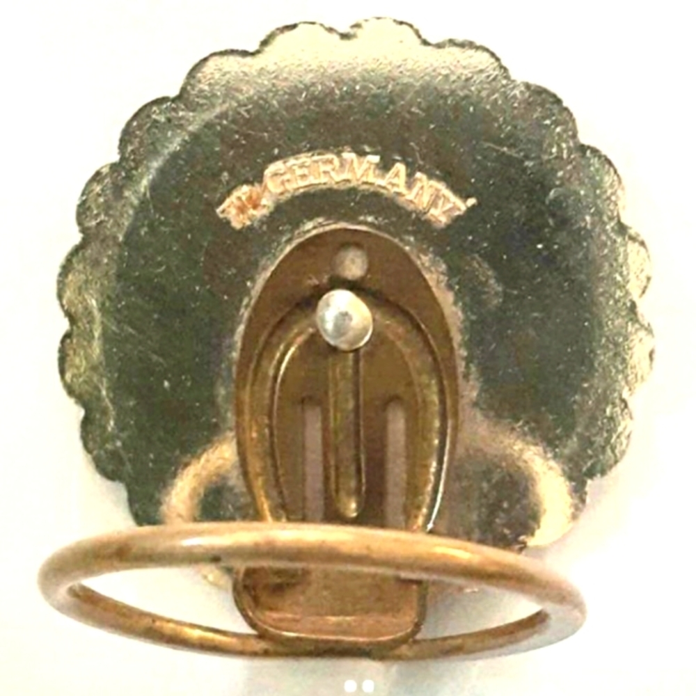 Vintage 1950s West Germany German Scarf Clip - Gem